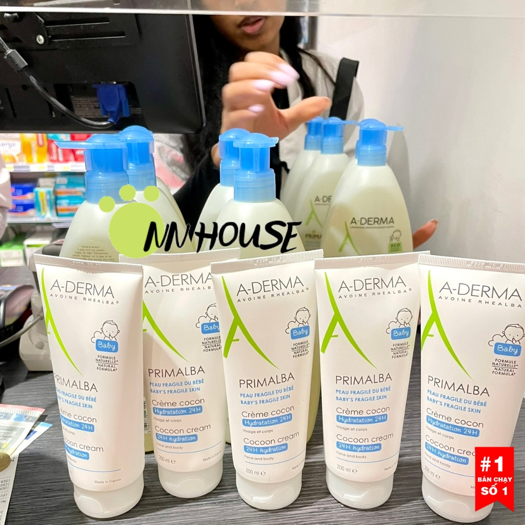 Kem dưỡng da cho bé Aderma Primalba face n body Cream, dưỡng ẩm da mặt ...