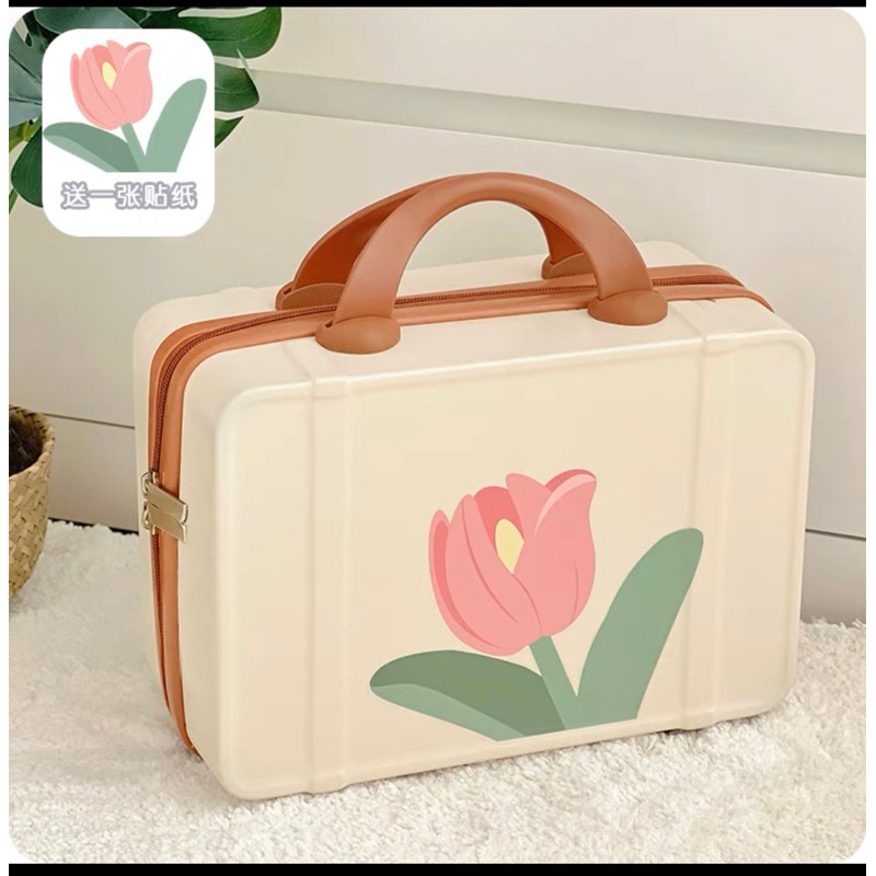 [order] Vali du lịch phiên bản mini hoa tulip đơn giản | Shopee Việt Nam
