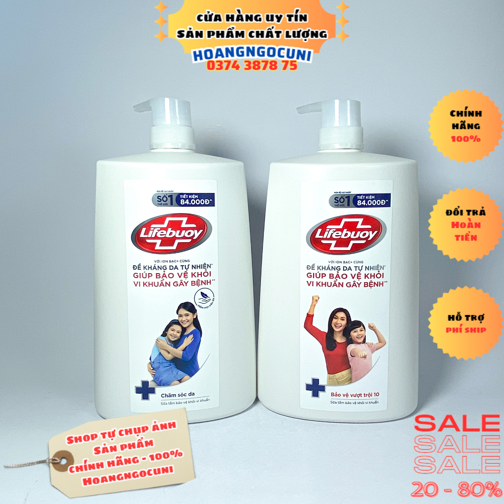 Sữa tắm Lifebuoy chai 1.1kg đỏ bảo vệ vượt trội và xanh dưỡng ẩm da mẫu ...