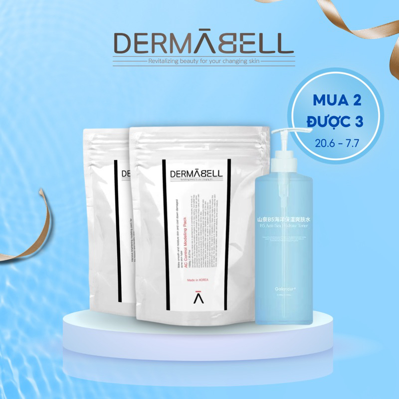Mặt nạ thạch dẻo size 1kg Dermabell Modelling Mask phục hồi cấp ẩm căng ...