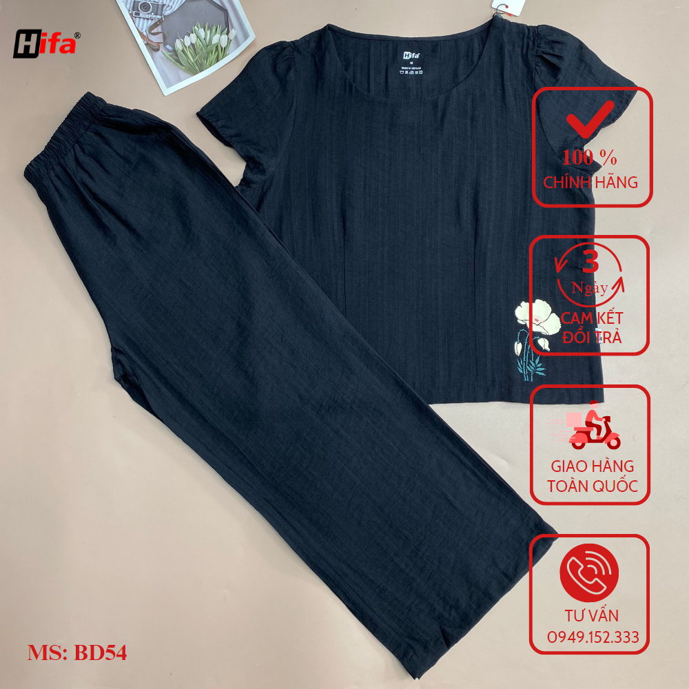 Set đũi tơ xước, bộ áo cộc quần dài có size 40-68kg thời trang HIFA ...