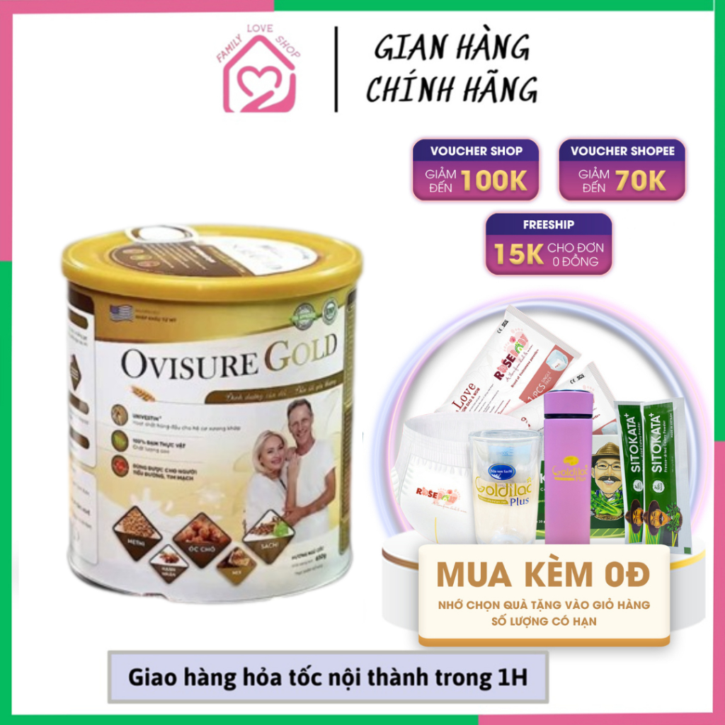 Sữa hạt xương khớp Ovisure Gold 650g chính hãng - Hỗ trợ xương cải ...