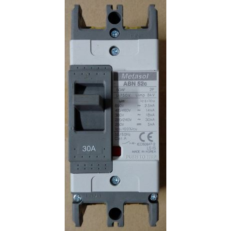 Aptomat ABN52c 2P 52c 30A Cầu dao điện MCCB (APTOMAT) loại khối 2 Pha, Hãng LS - Made in Korea ...