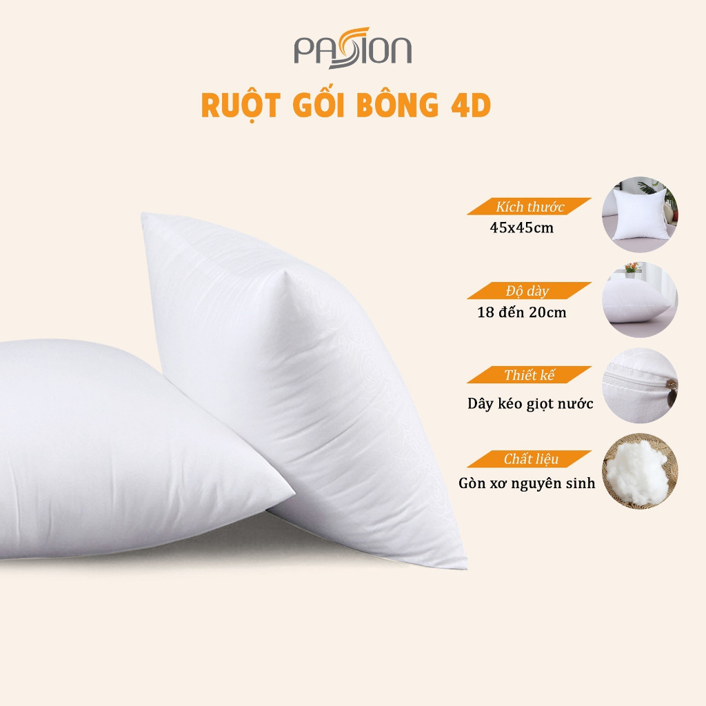 Ruột gối tựa lưng trang trí sofa bông 4D phồng dày 45*45cm NT45 ...