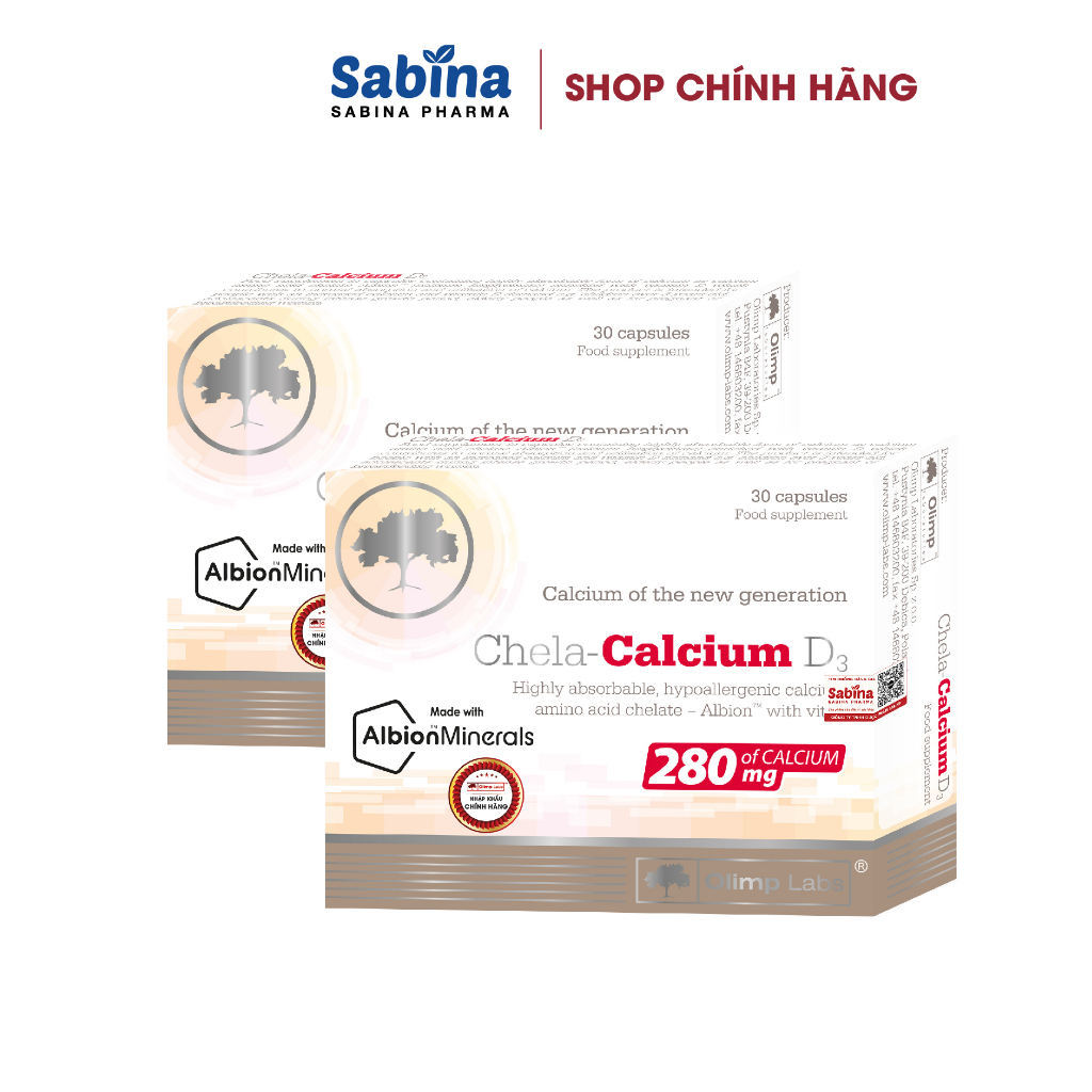 Combo 2 hộp Chela Calcium D3 – Canxi mẹ bầu và sau sinh – Hỗ trợ bổ sung Canxi và D3 36.6g ...