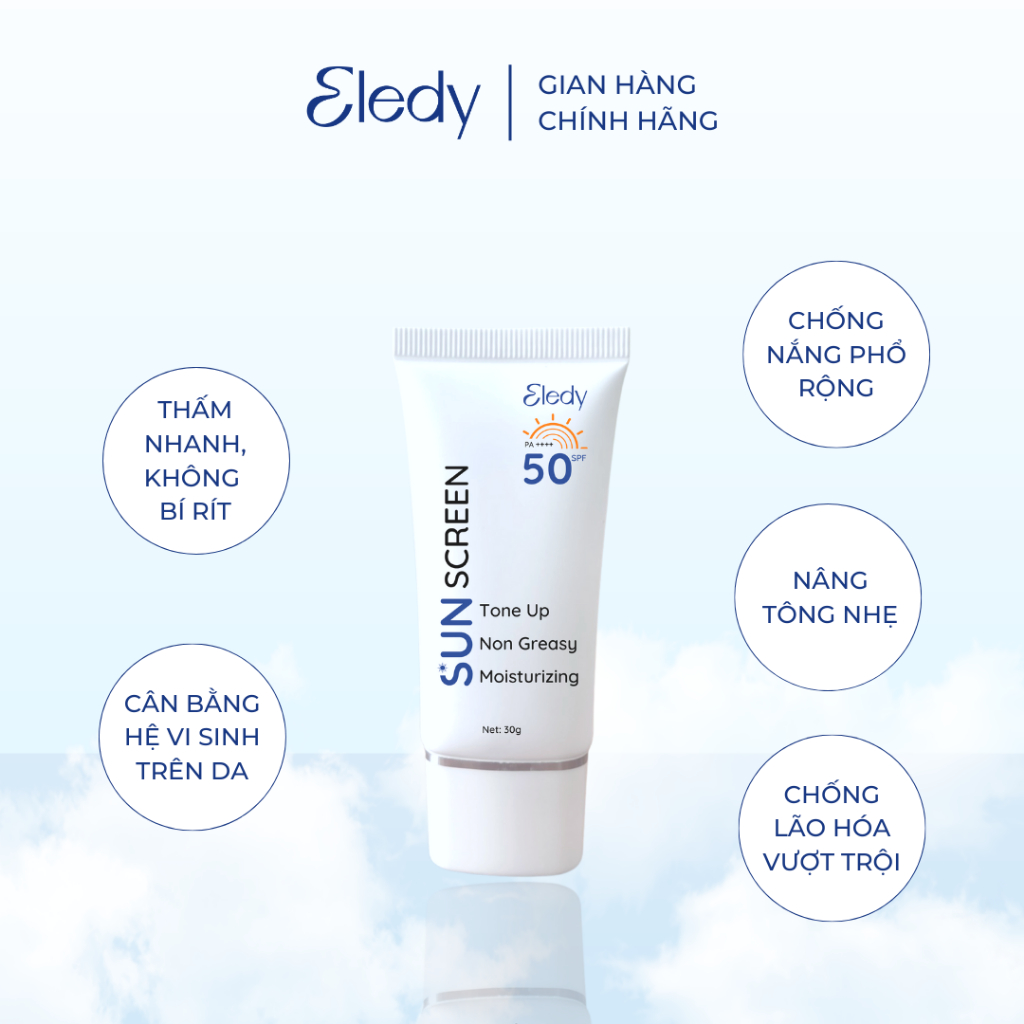 Kem chống nắng 4 trong 1 ELEDY Sunscreen 30g - Chống nắng, nâng tông ...