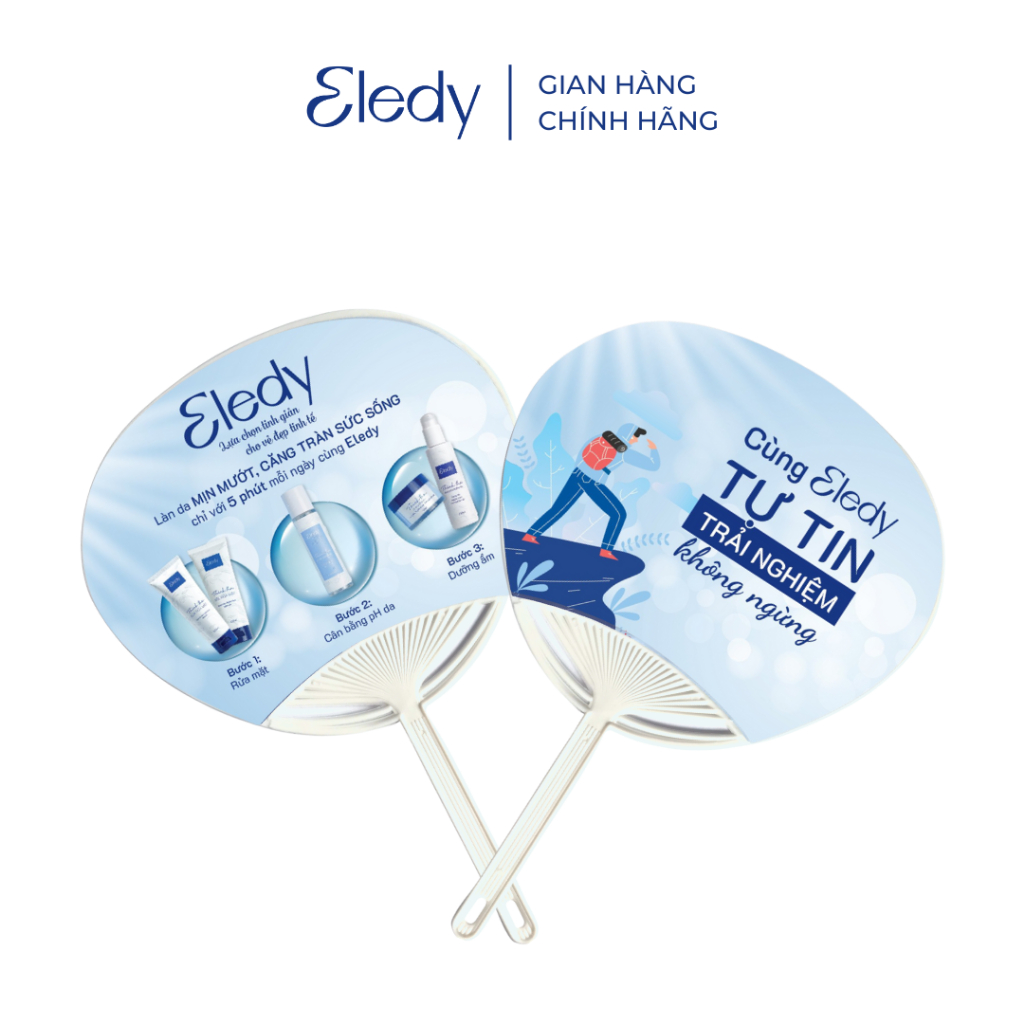 Quạt nhựa cầm tay ELEDY, Quạt Mini Cầm Tay Cute Hình Tròn Gọn Nhẹ, Tiện ...