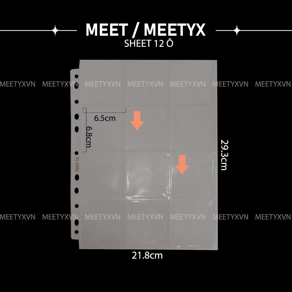 10 SHEET MEET YX 12 Ô 6.5x6.8CM CHO BÌA A4 (11 LỖ) | Shopee Việt Nam