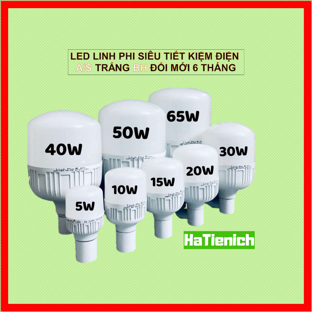 Bóng đèn Linh Phi / Yến Quân 5w-65w 50w 40w 30w 20w 10w 5w siêu sáng tiết kiệm điện, LED BULB ...