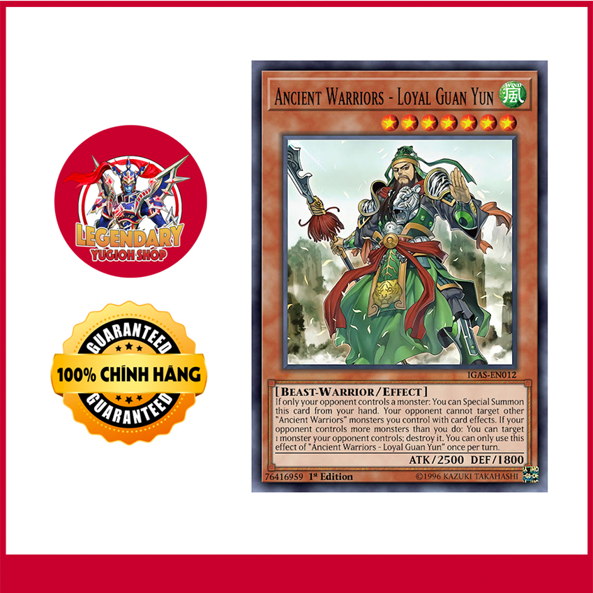[Thẻ Bài Yugioh Chính Hãng] Ancient Warriors - Loyal Guan Yun | Shopee ...