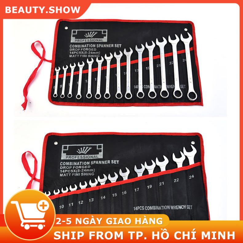 🥇FREESHIP🥇8 CÁI 14 CÁI 8-24mm Bộ Cờ Lê Kết Hợp Chuyên Nghiệp Cấp Vặn Ốc ...