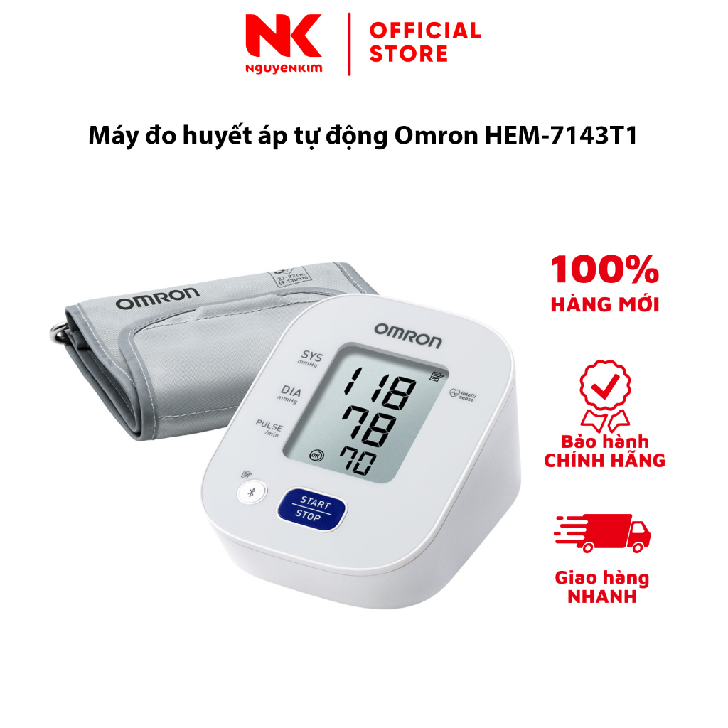 Máy đo huyết áp tự động Omron HEM-7143T1 | Shopee Việt Nam