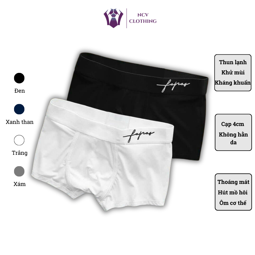Quần Xịp Nam Thun Lạnh Boxer Trunks Co Giãn Kháng Khuẩn Khử Mùi, Quần ...