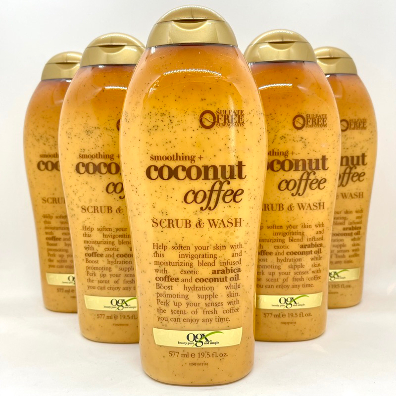Sữa Tắm Tẩy Tế Bào Chết OGX Smoothing Coconut Coffee Scrub & Wash 577ml ...