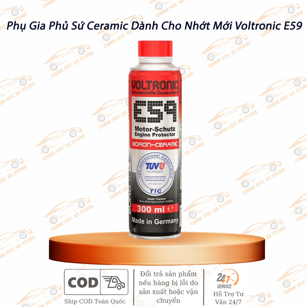 Phụ Gia Phủ Sứ Ceramic Động Cơ Dành Cho Nhớt Mới Voltronic E59 Moto-Schutz Engine Protector ...