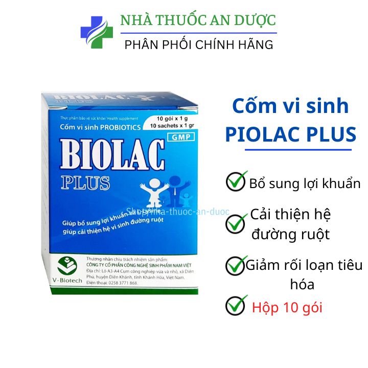 Men vi sinh probiotics biolac plus bổ xung lợi khuẩn – hộp 10 gói ...