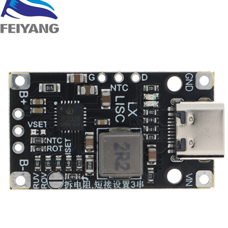 Mạch sạc pin lithium 2S 3S Tăng Áp Pin Lithium Type-C USB 2s / 3S BMS ...