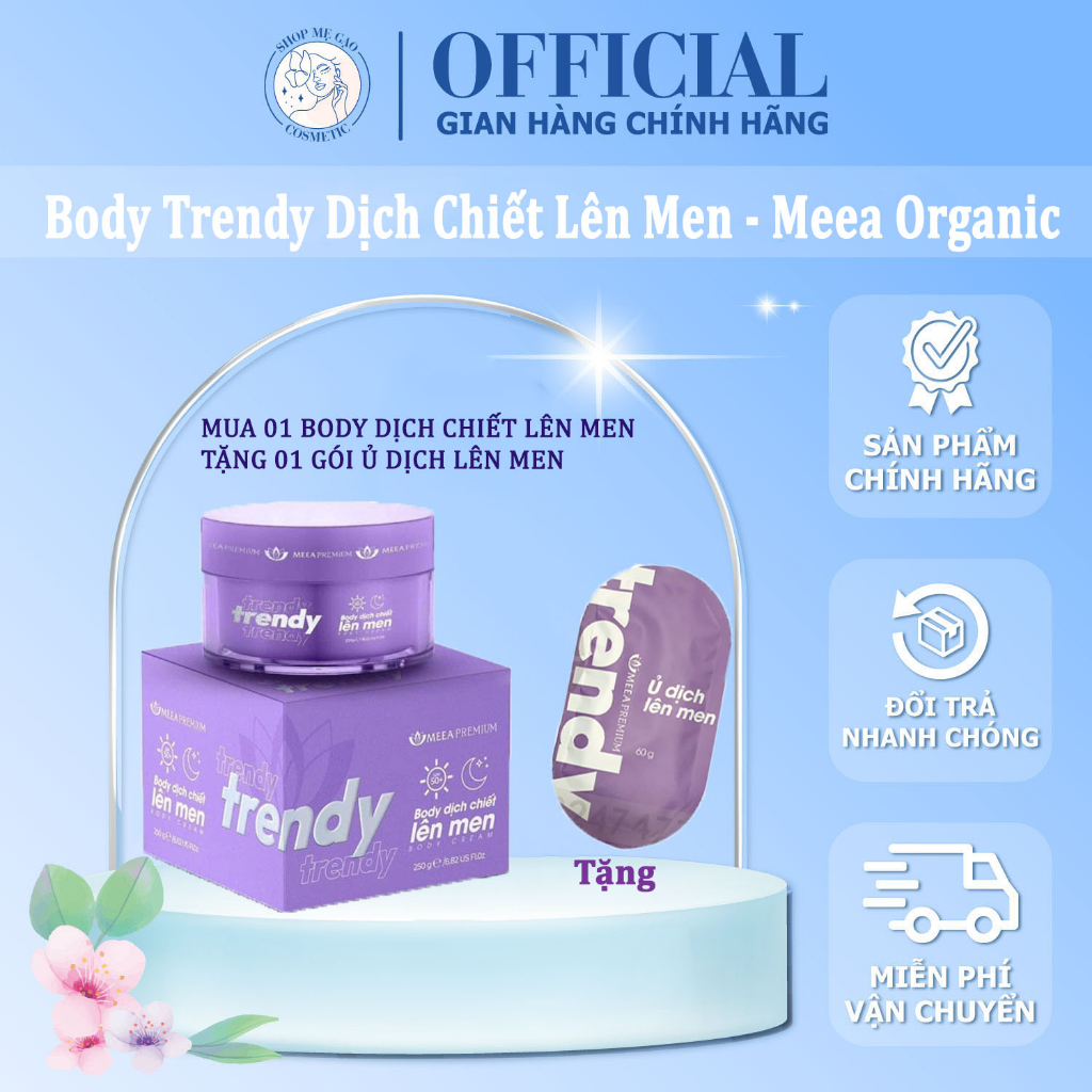 Kem Body Dưỡng Da Trendy Dịch Chiết Lên Men - Meea Premium 250Gram ...
