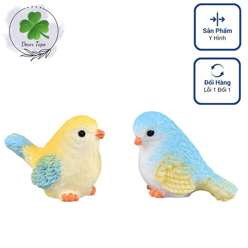 Mô hình chim mini cute phụ kiện tiểu cảnh trang trí sen đá, terarium ...