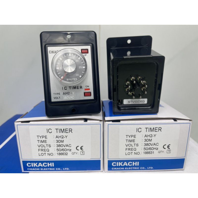Rơ le thời gian (timer cơ) CKC AH2-Y / 220V 10s, 30s,60s, 10m, 30m, 60m ...