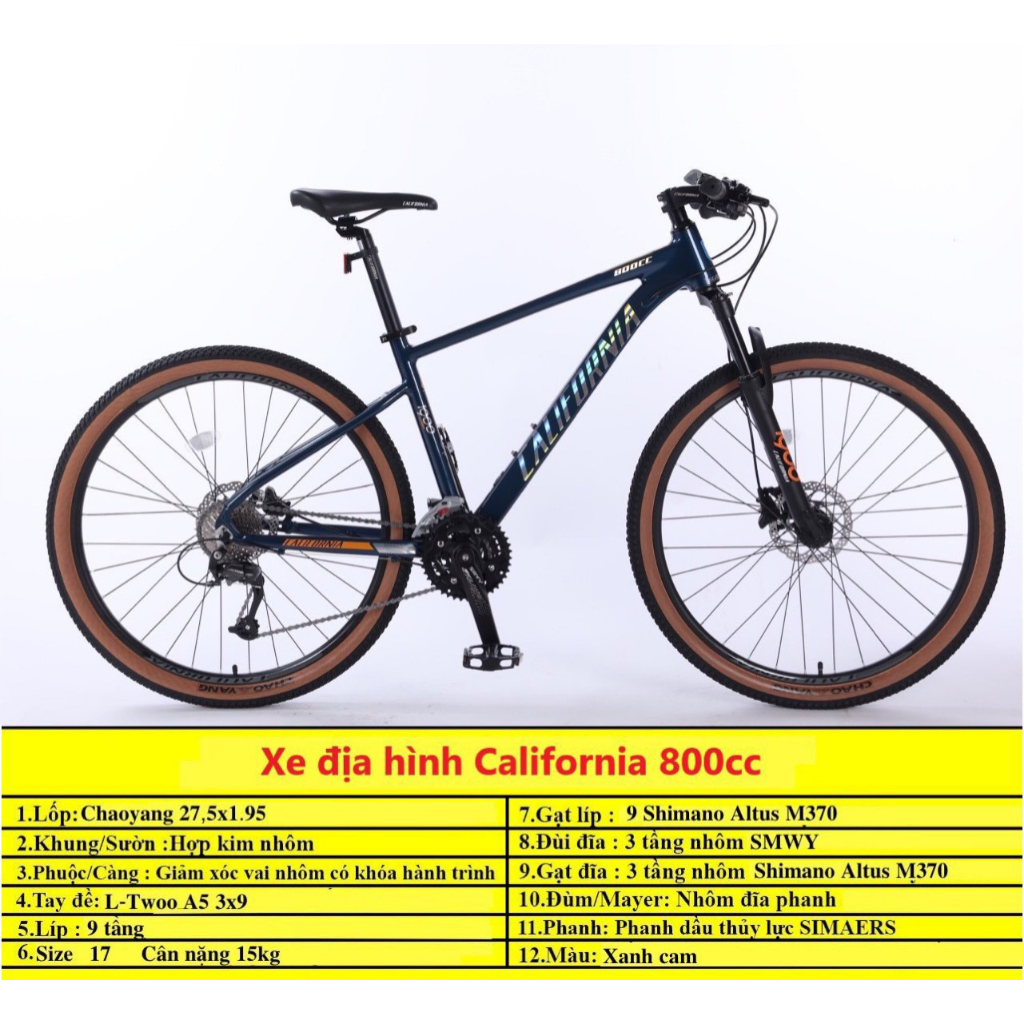 XE ĐẠP ĐỊA HÌNH CALIFORNIA - 800CC - XE ĐẠP THỂ THAO CAO CẤP | Shopee ...