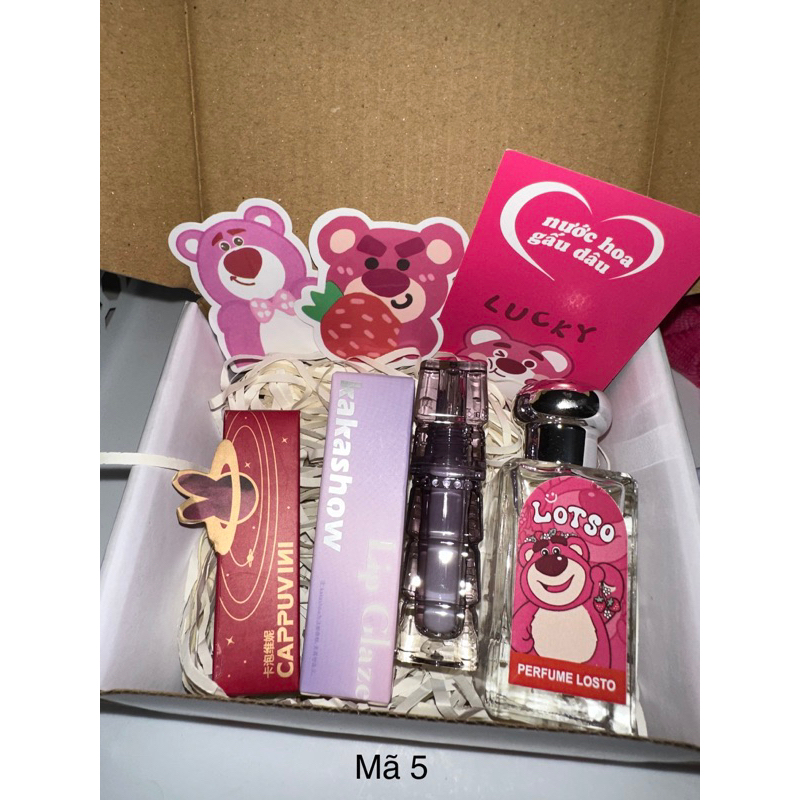 Combo gấu dâu Combo son + nước hoa chính hãng nội địa | Shopee Việt Nam