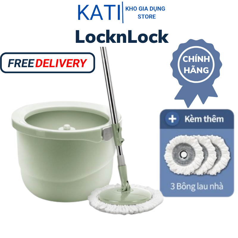 Bộ Cây Lau Nhà Mini Xoay Tay Lock&Lock, Thông Minh 360 Độ Tự Vắt, Bộ ...