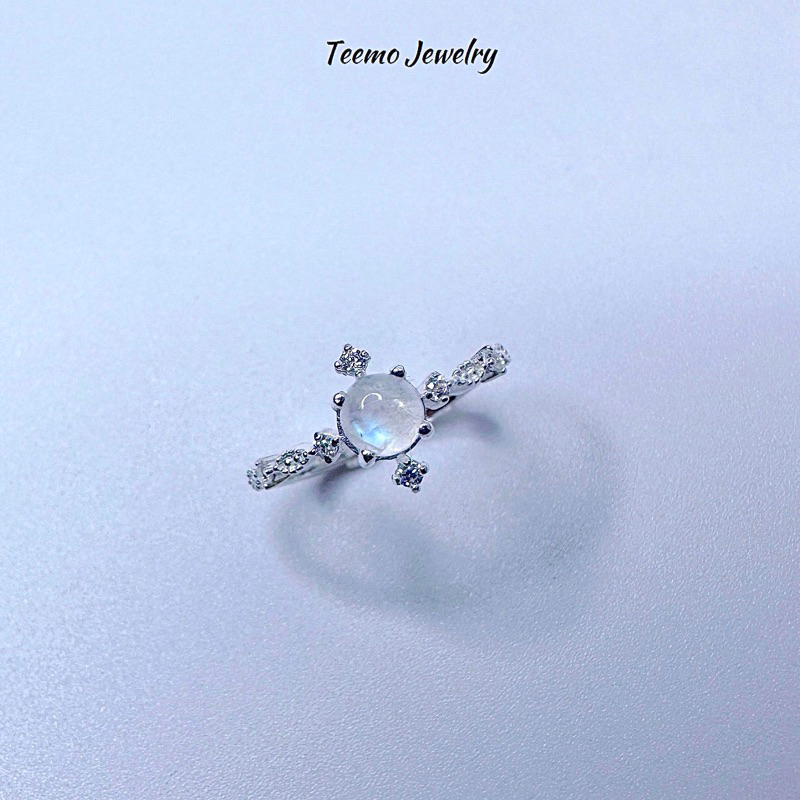 Nhẫn Nữ Bạc S925 Promise Ring Đá Mặt Trăng ( Moonstone ) | Shopee Việt Nam