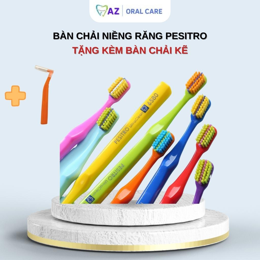 Bàn chải răng niềng siêu mềm, có rãnh giữa Pesitro 6580 ultra soft ...