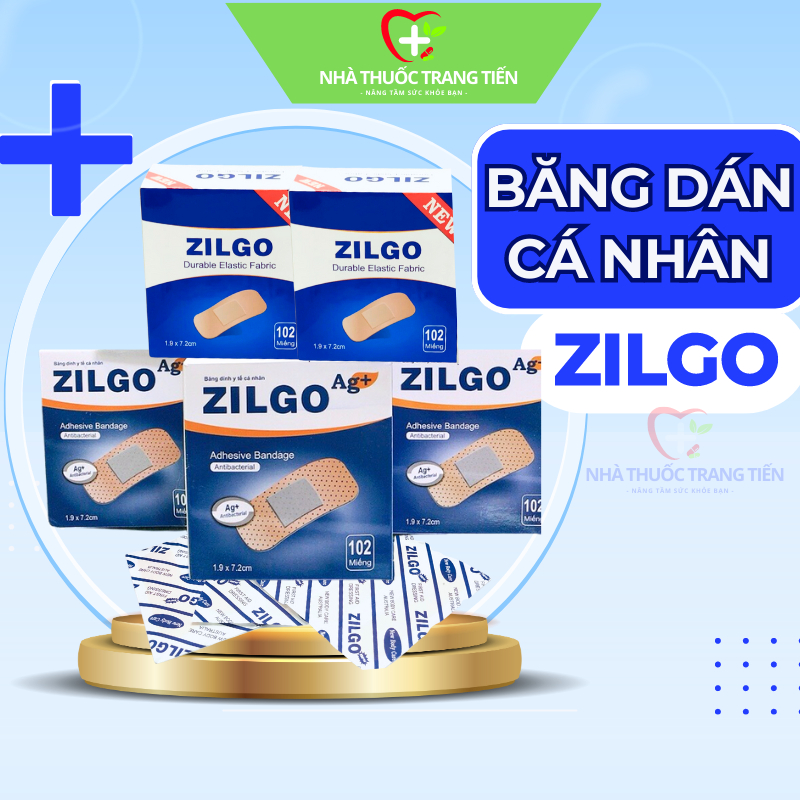 Băng Gâu ZILGO Hộp 102 Miếng Dán Vết Thương, Băng Cá Nhân Urgo, Băng Y ...