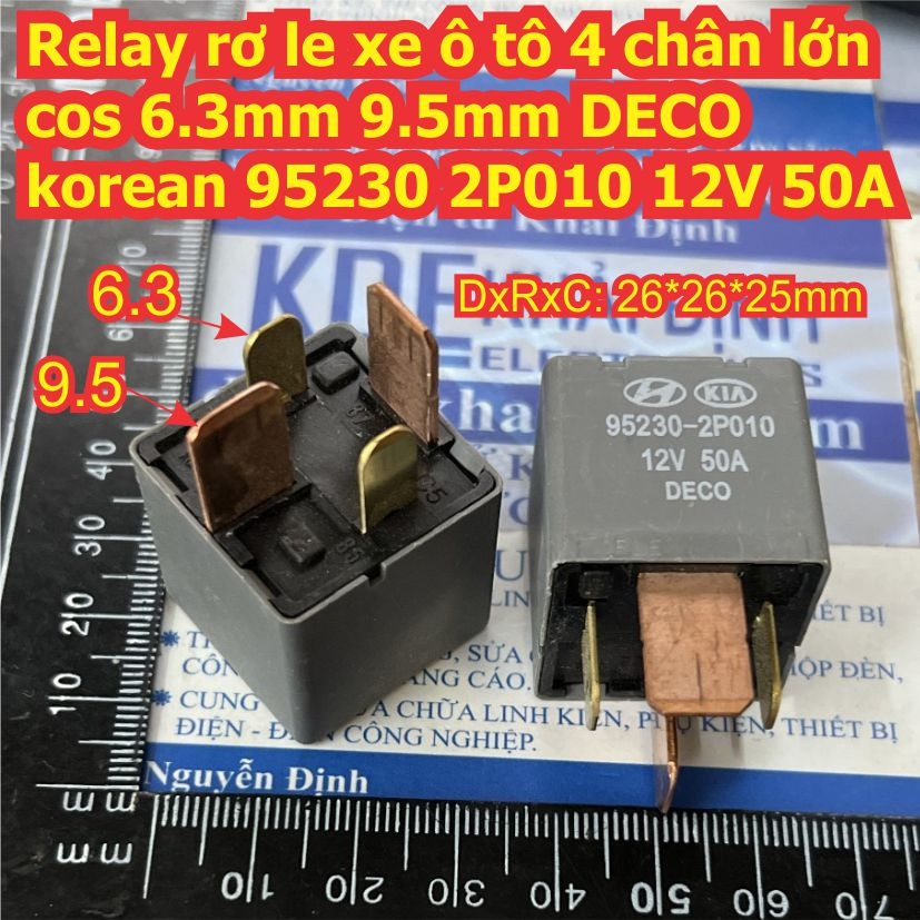 Relay rơ le xe ô tô 4 chân lớn cos 6.3mm 9.5mm OMRON / DECO korean ...
