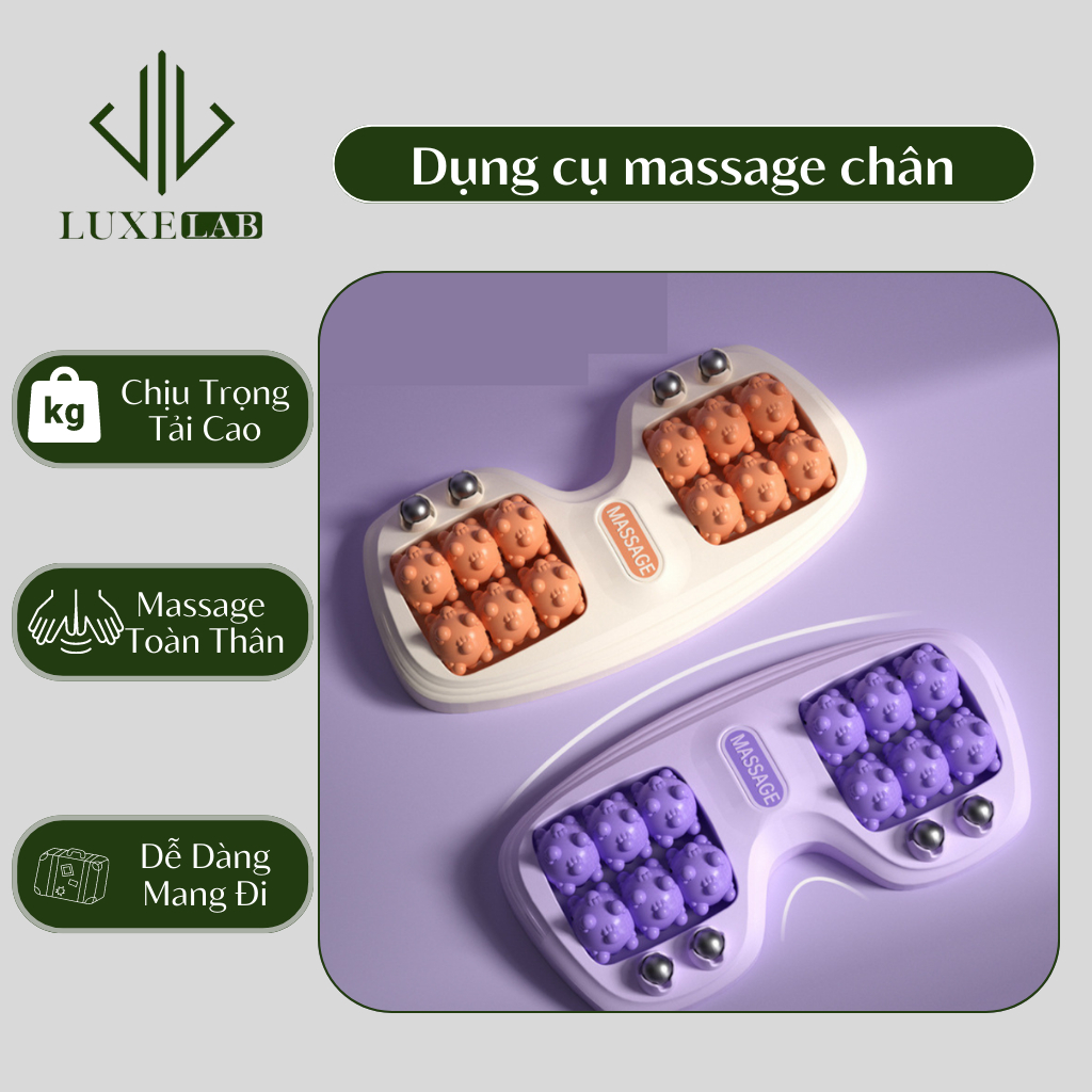 Bàn Lăn Massage Chân Bằng Nam Châm 4 Con Lăn Giúp Lưu Thông Máu LUXELAB 12028 | Shopee Việt Nam