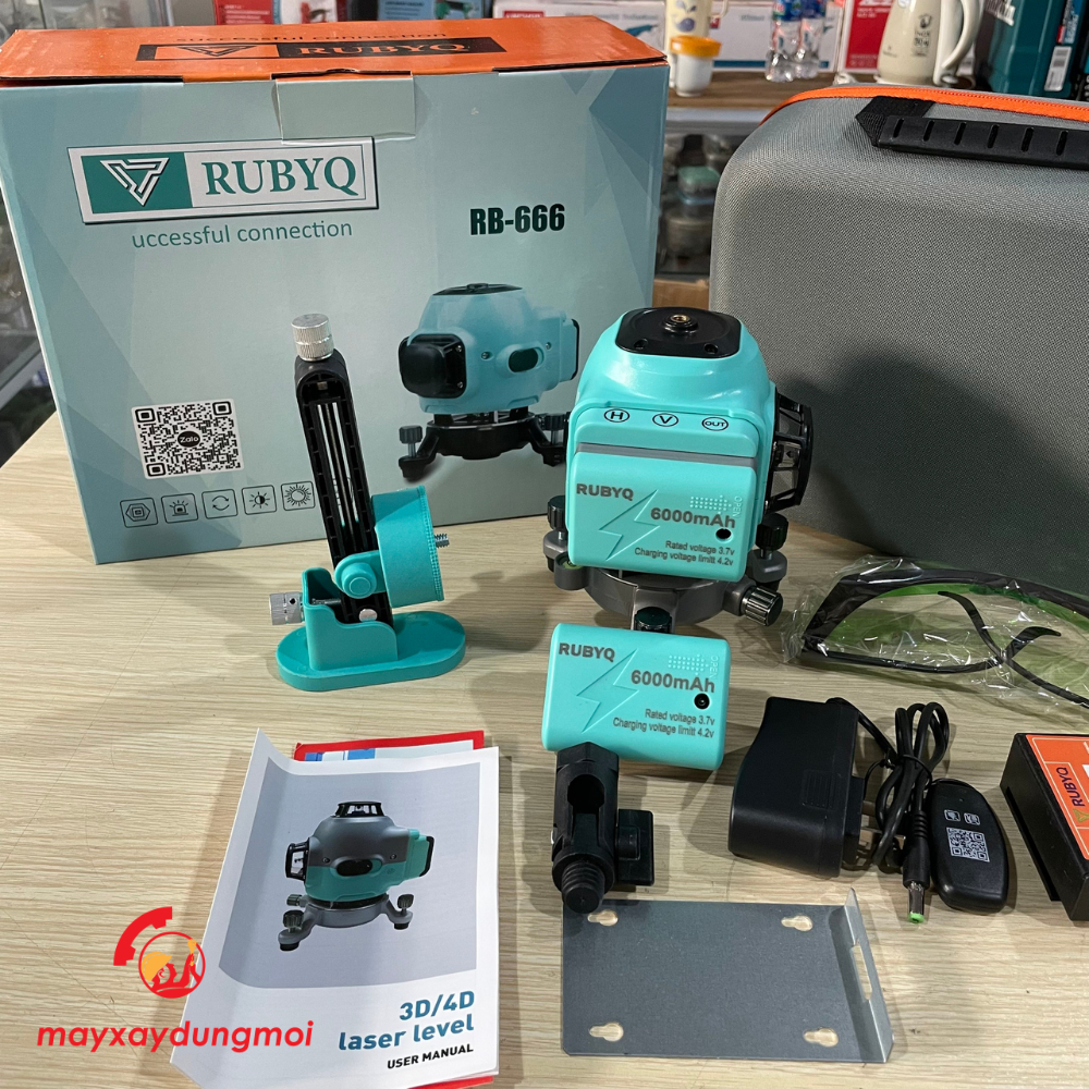 Máy cân mực laser RUBYQ RB-666 (12 tia xanh dùng ngoài trời) | Shopee ...