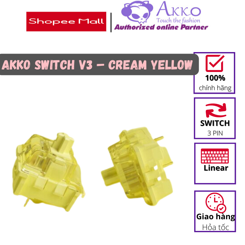 AKKO Switch v3 – Cream Yellow (45 switch) | Shopee Việt Nam