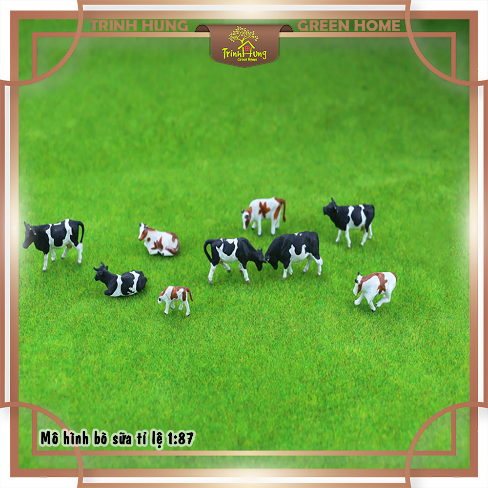 Mô hình bò sữa mini tỷ lệ 1:87 - trang trí tiểu cảnh, bán cạn ...
