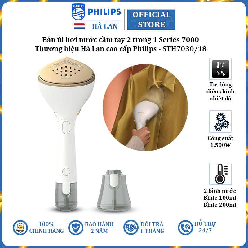 Bàn là hơi nước cầm tay thương hiệu cao cấp Philips STH7030/18 công ...