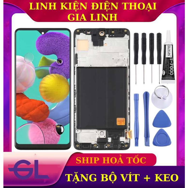 Màn hình Samsung Galaxy A51 /A515 ( OELD 2IC KHUNG ) Tặng Keo + Bộ vít ...