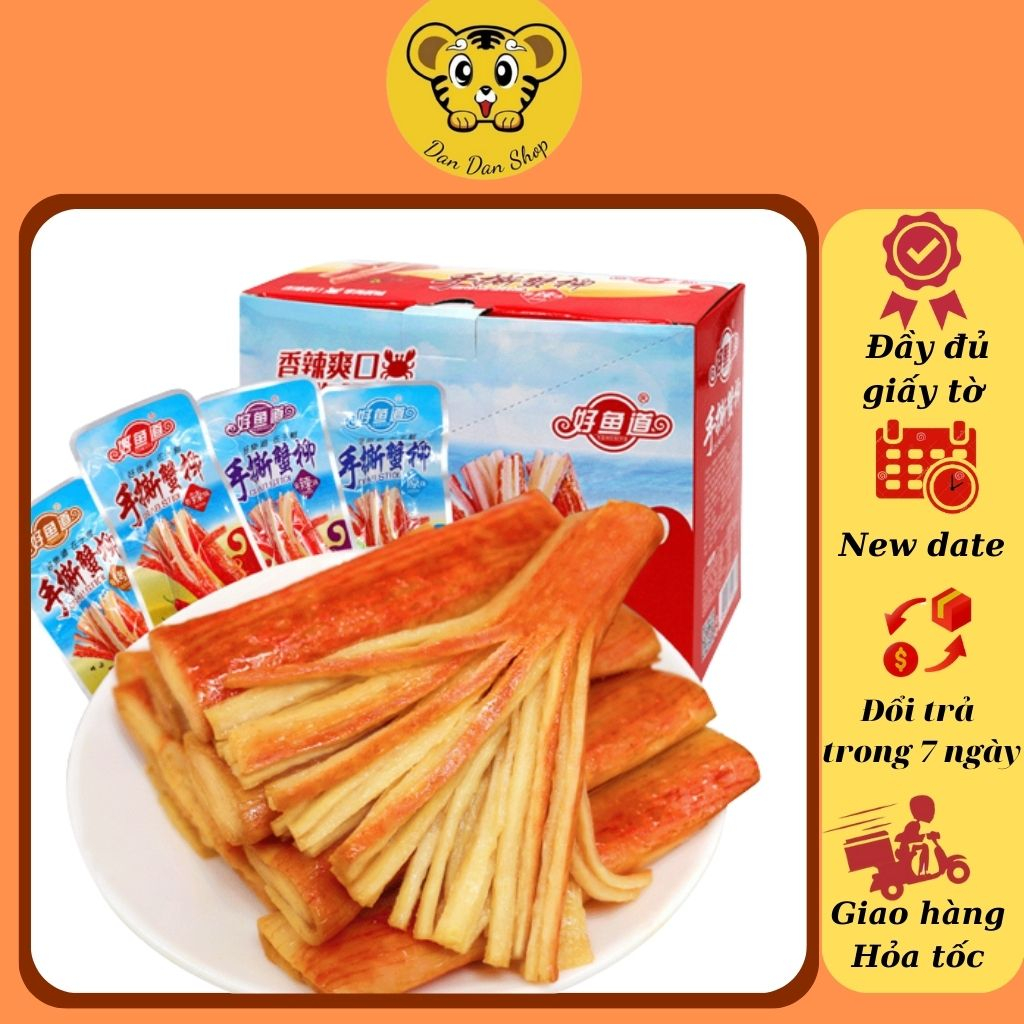 Thanh cua ăn liền đủ vị gói 14 gram. Thanh cua vị cay, tê cay, BBQ và ...