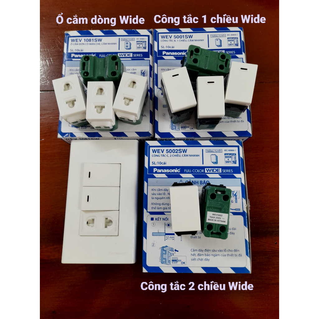 Công tắc lớn dòng Wide Panasonic, Công tắc 1 2 chiều Panasonic, công ...