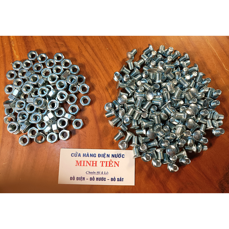 Bulon, Bù lông, Ốc lắp kệ sắt V Lỗ 8 ly dài 13mm combo 10, 20, 30, 40 ...