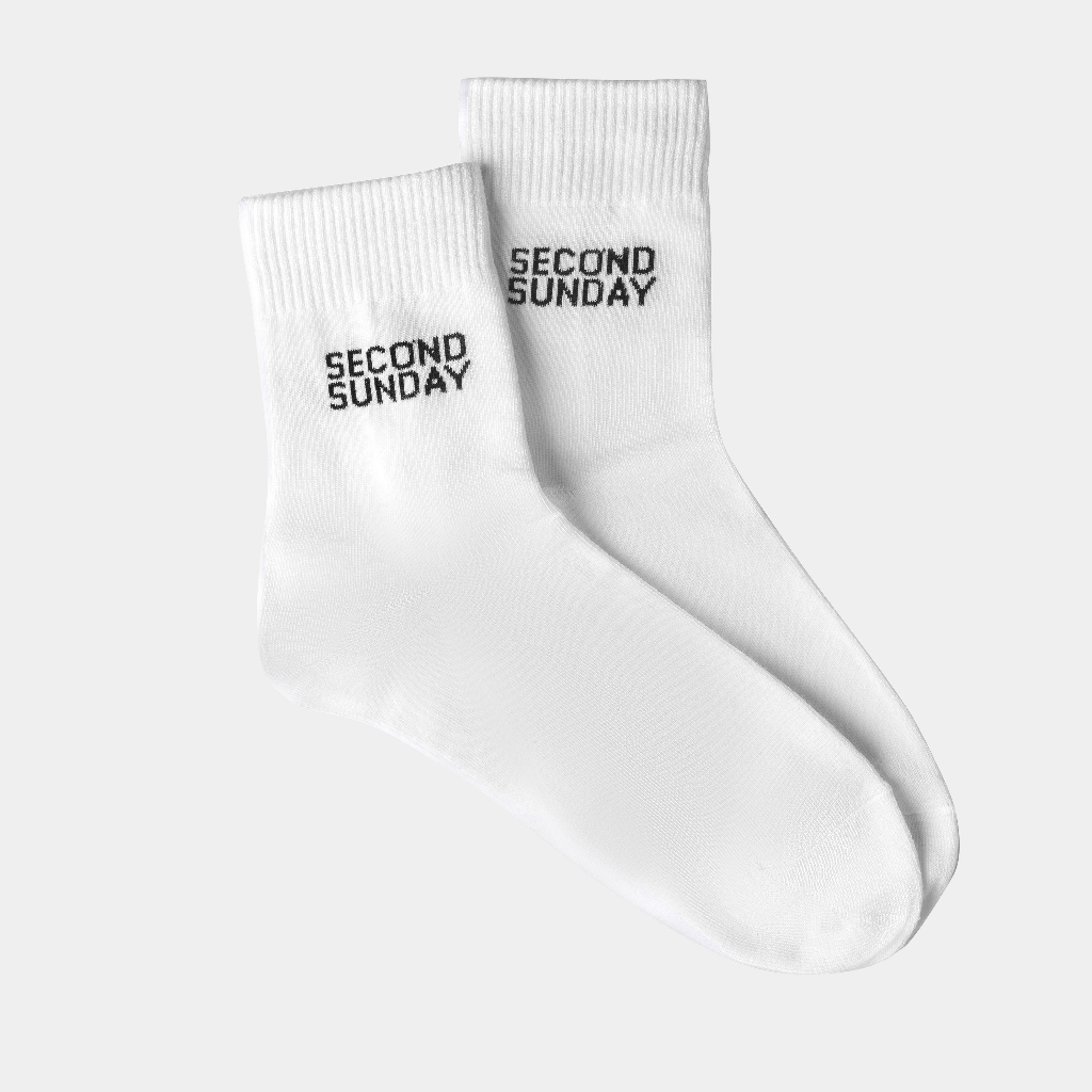 Tất cao cổ Seccond Sunday Basic Logo Crew Socks SA02 | Shopee Việt Nam