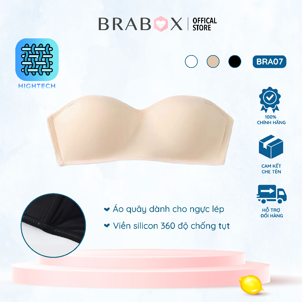 Áo quây không dây viền silicon dành cho ngực lép BRABOX BRA07 | Shopee Việt Nam