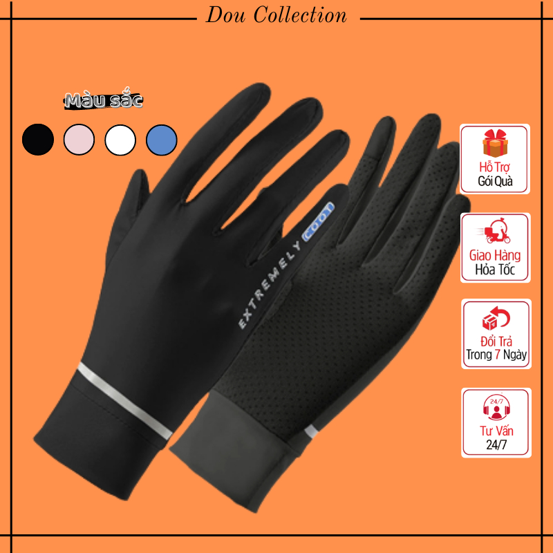 Găng tay chống nắng, Bao tay hở ngón chống tia UV UPF50+ thoáng khi cho nam nữ thể thao chất ...