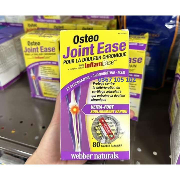 [Canada] Bổ khớp Osteo Joint Ease Webber Naturals, Canada, hũ 80 viên ...