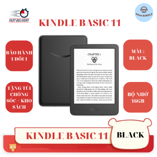 {New 100%} Máy Đọc Sách Kindle Basic 2022, Màn Hình 6 inch, Độ Phân ...