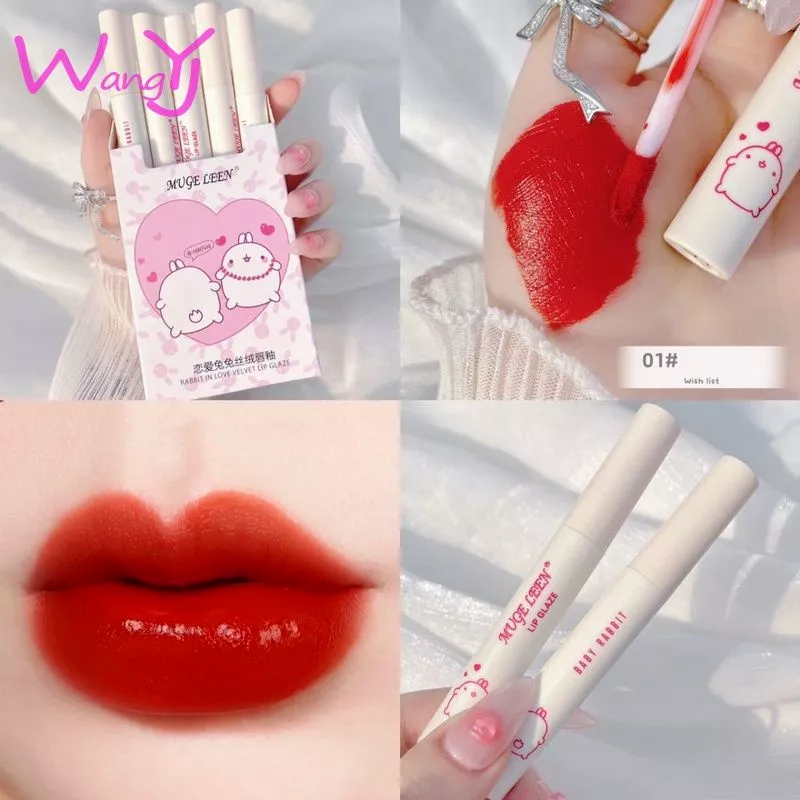 Set 5 Cây Son Kem Lỳ Muge Leen Trái Tim Làm Mềm Môi Lên Màu Chuẩn ...