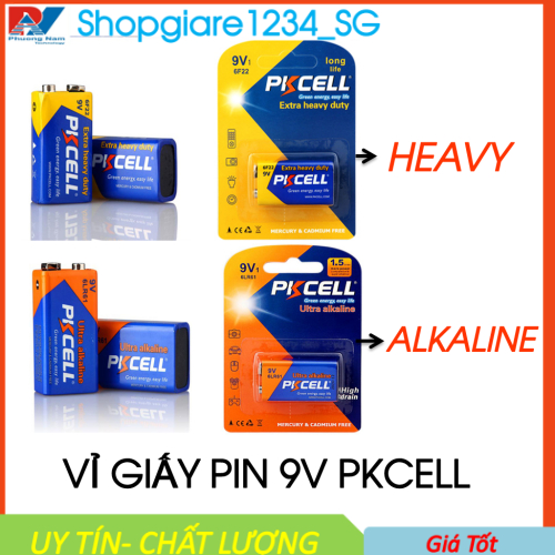 Pin 9V PKCELL Alkline loại xịn- Hàng Chính Hãng | Shopee Việt Nam