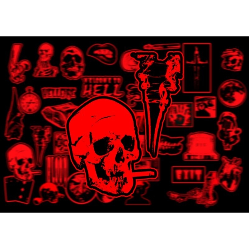 Sticker Đầu Lâu [ set 40 sticker ] | Shopee Việt Nam