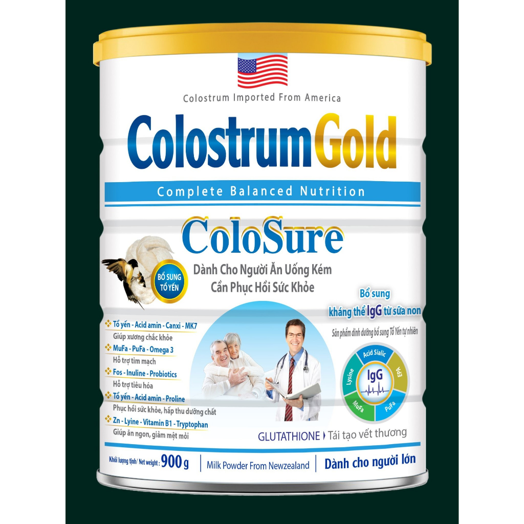 SỮA COLOSTRUM GOLD COLOSURE - 900G (Người ăn uống kém phục hồi sức khỏe ...