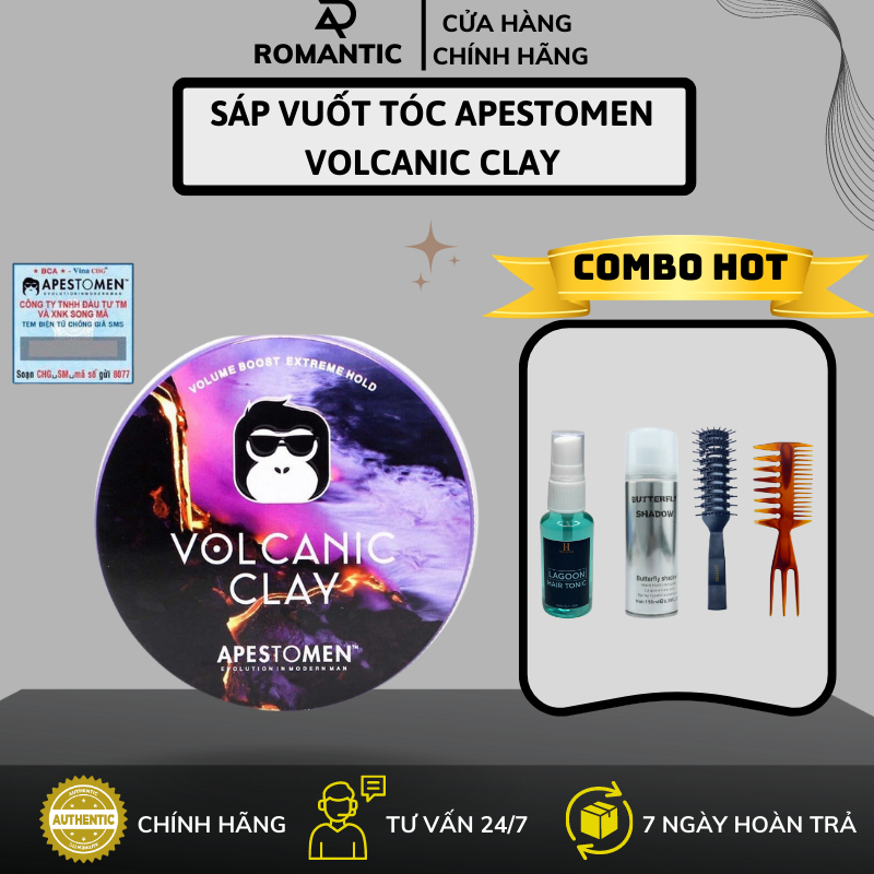 Sáp Vuốt Tóc Apestomen Volcanic Clay 80g chính hãng tem SMS | Shopee ...